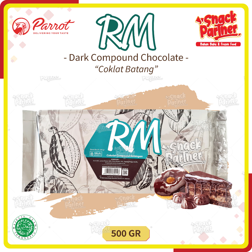Jual RM Dark Chocolate Compound 250 / 500 GR by Parrot - Coklat Choco ...