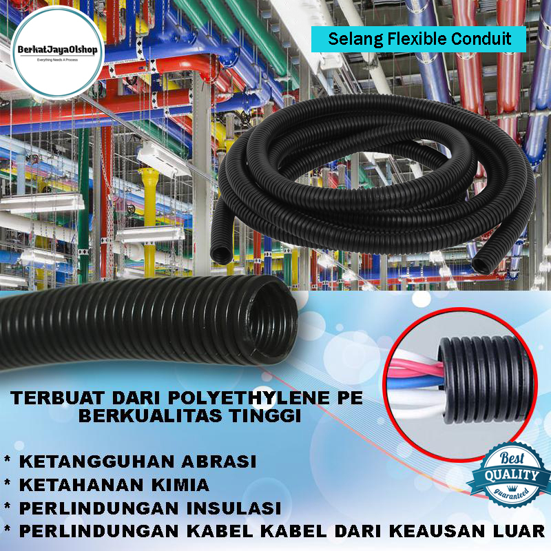 Jual Selang Flexible Conduit Pelindung Kabel Fleksibel Spiral Selang AC ...