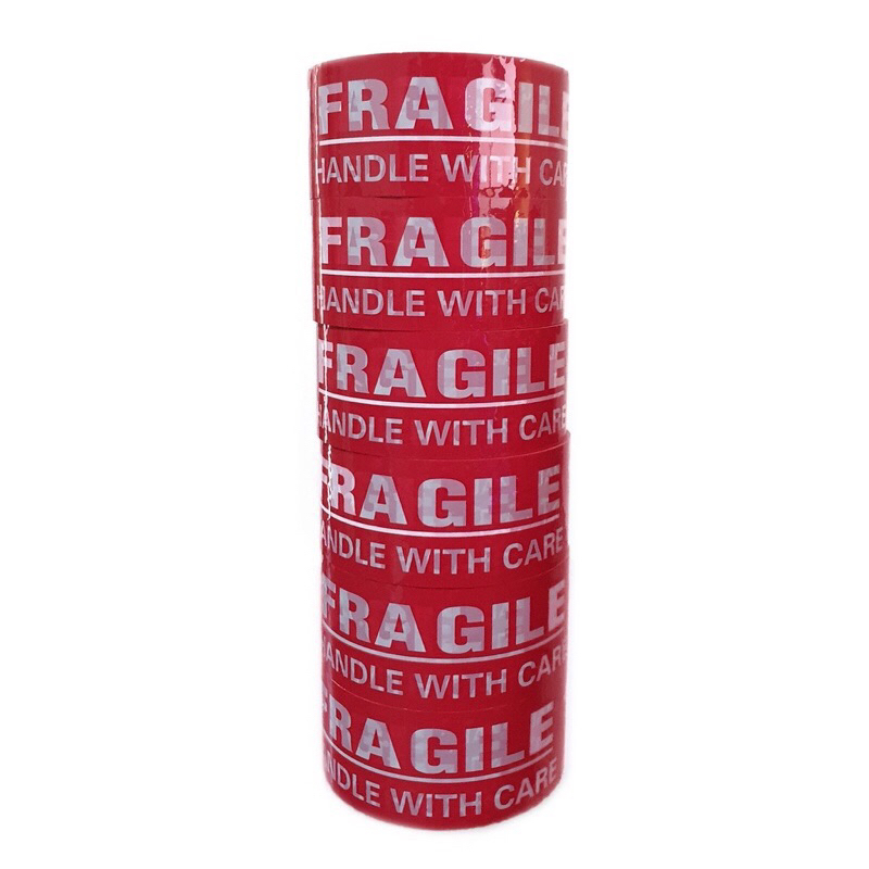 Jual Lakban Fragile 2Inch 45mm x 72Yrd 45 Micron / Fragile Merah ...