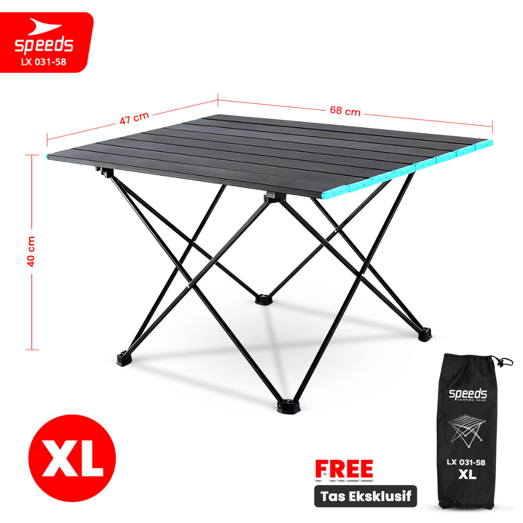 Jual SPEEDS Meja Lipat Almunium Camping Outdoor Portable Folding Picnic ...