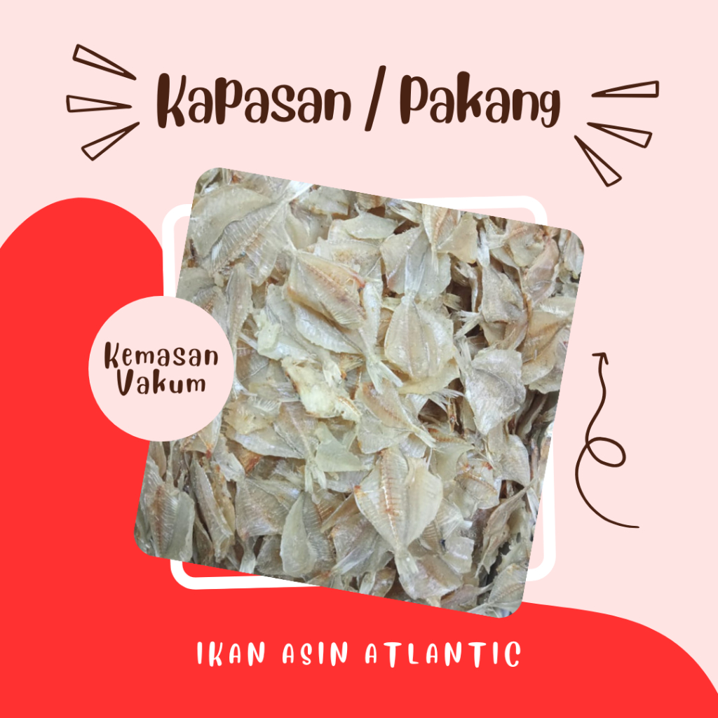 Jual Ikan Asin Kapasan Belah / Ikan Asin Kerupuk / Pakang Kemasan Vakum ...