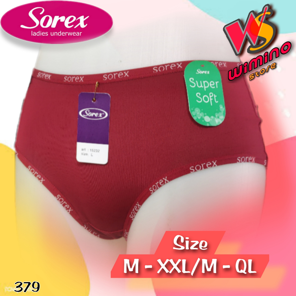 Jual W379 (1-3 pcs) Sorex Celana Dalam Wanita Dewasa, Celana Dalam Perempuan Sorex Size M - QL ...