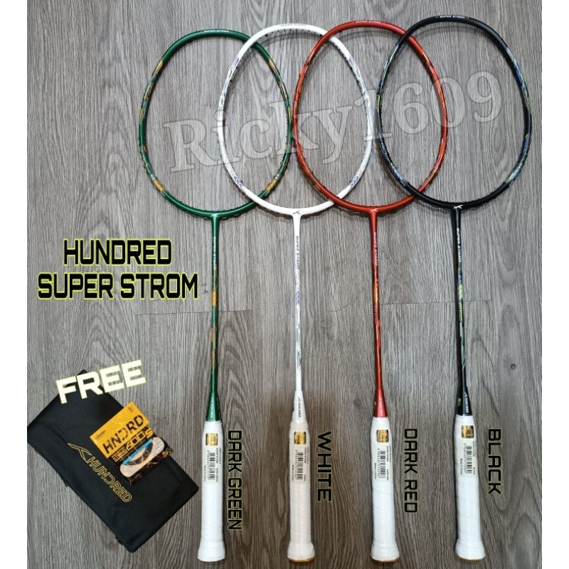 Jual RAKET BADMINTON HUNDRED SUPER STROM - HEAD HEAVY - POWER SLIM ...