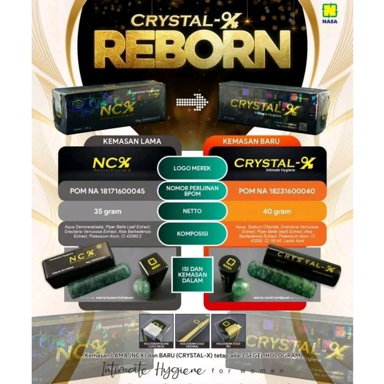 Jual NCX NASA CRISTAL X ORIGINAL 100% NCX CRYSTAL X NASA ORIGINAL ASLI ...