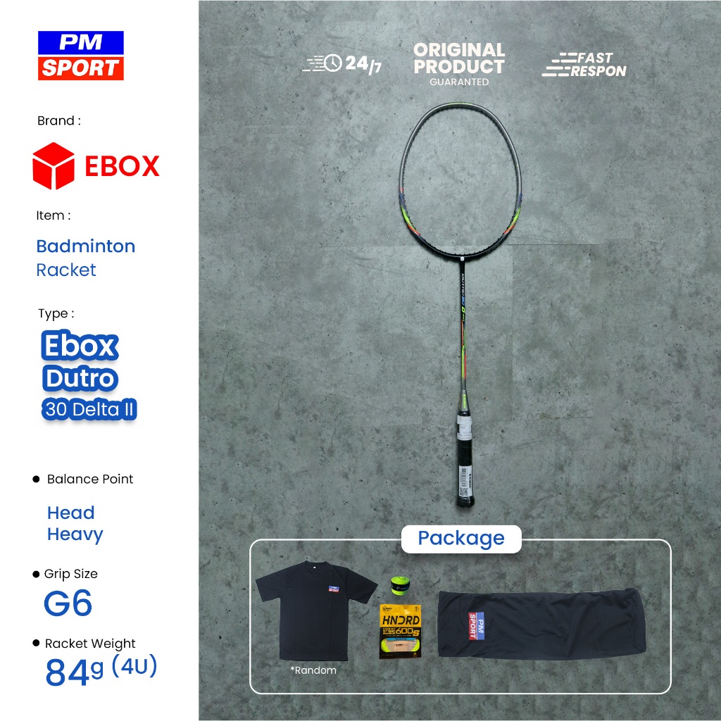 Jual RAKET BADMINTON / BULUTANGKIS EBOX DUTRO 30 DELTA II | Shopee ...