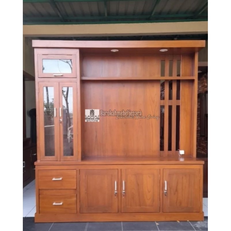 Jual Bufet Partisi TV Jati Minimalis / Bufet Partisi Penyekat ruangan ...
