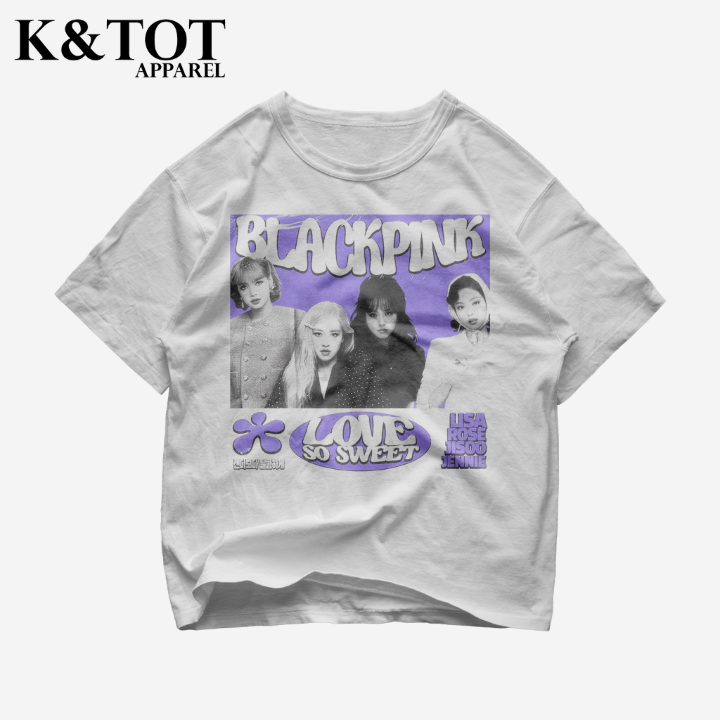 Jual KNTOT - KAOS BAJU BLACKPINK LOVE SO SWEET KPOP | TSHIRT OVERSIZE VINTAGE PUTIH BOOTLEG ...