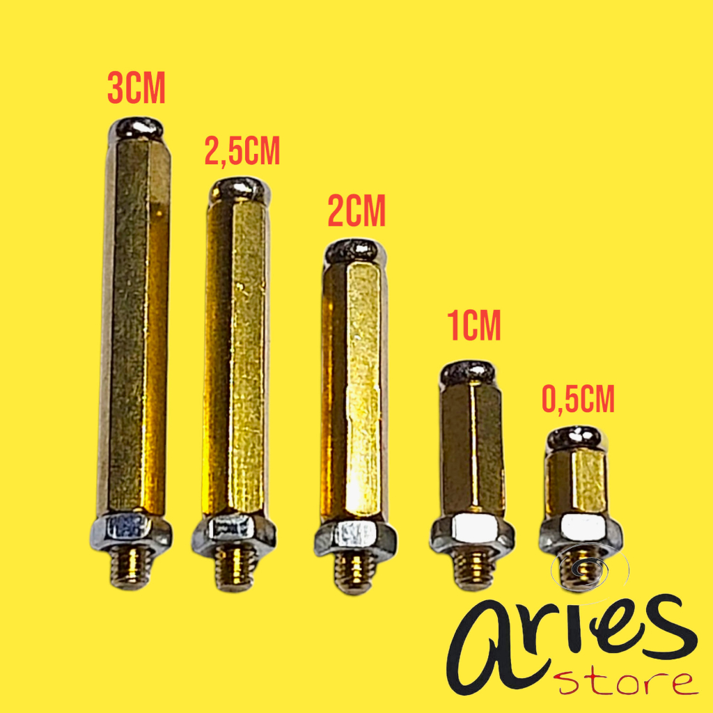 Jual SPACER KAKI PCB GOLD 0,5CM 1CM 2CM 2,5CM 3CM PER 4 PCS | Shopee Indonesia
