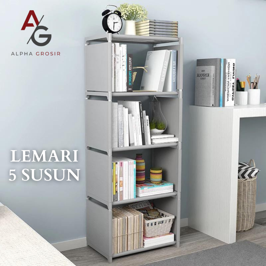 Jual Alpha Lemari Serbaguna 5 Susun Untuk Rak Buku | Rak Serbaguna 5 ...
