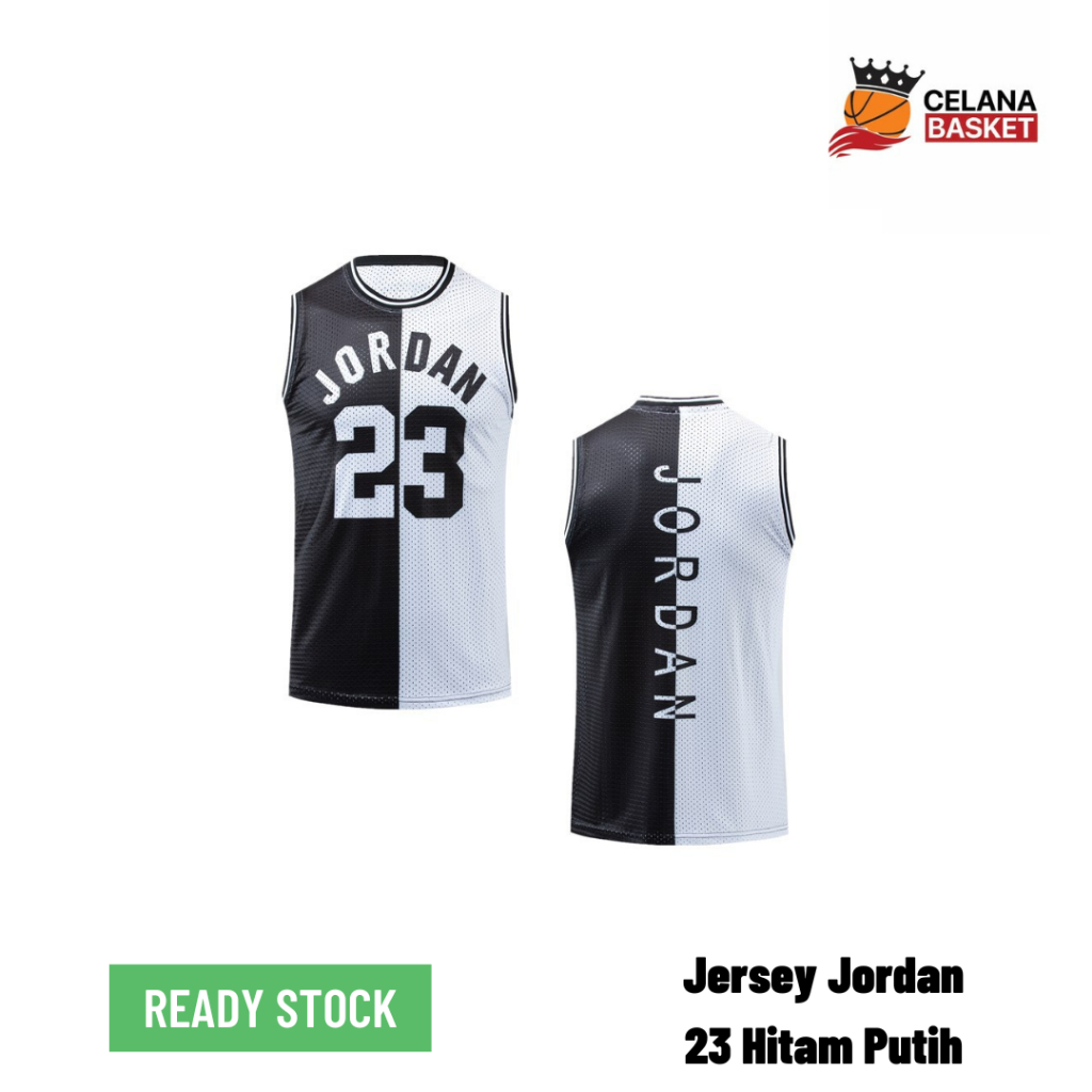 Jual Jersey Basket - Jordan 23 Hitam Putih | Shopee Indonesia