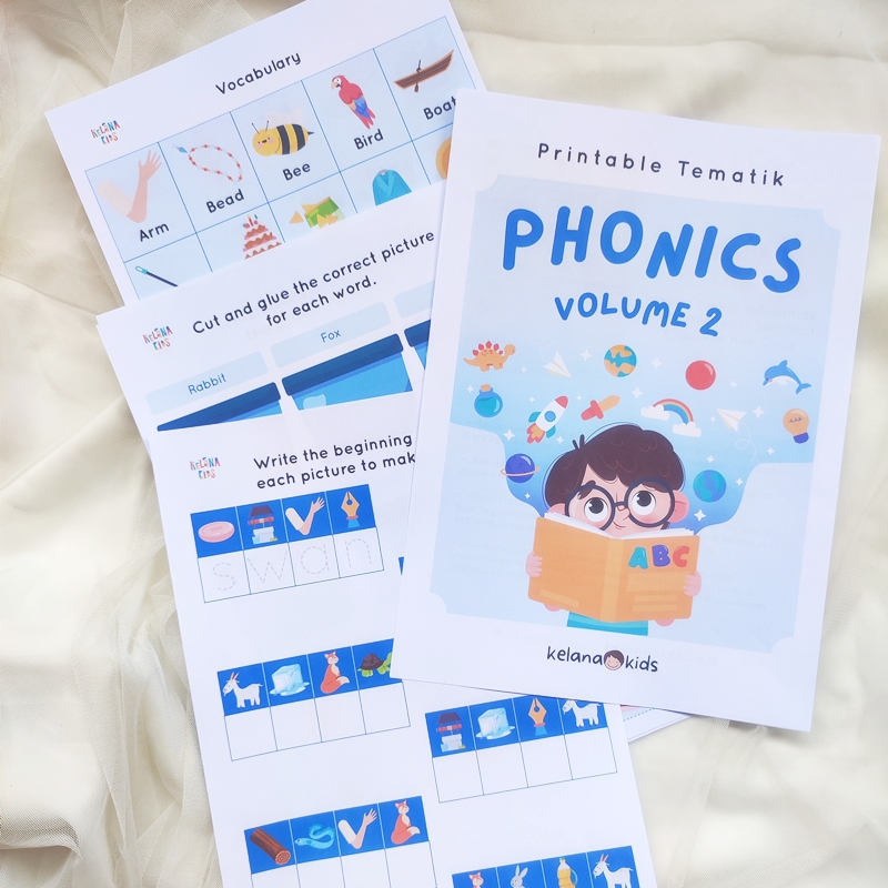 Jual English Phonics Worksheet 60 Lembar Set Belajar Membaca Fonik ...