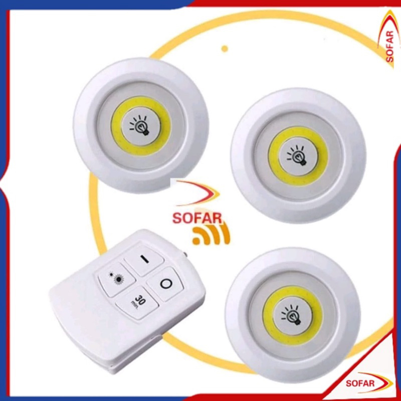 Jual Lampu Emergency LED Remote/Lampu Tempel Dengan Remot Puck Light ...