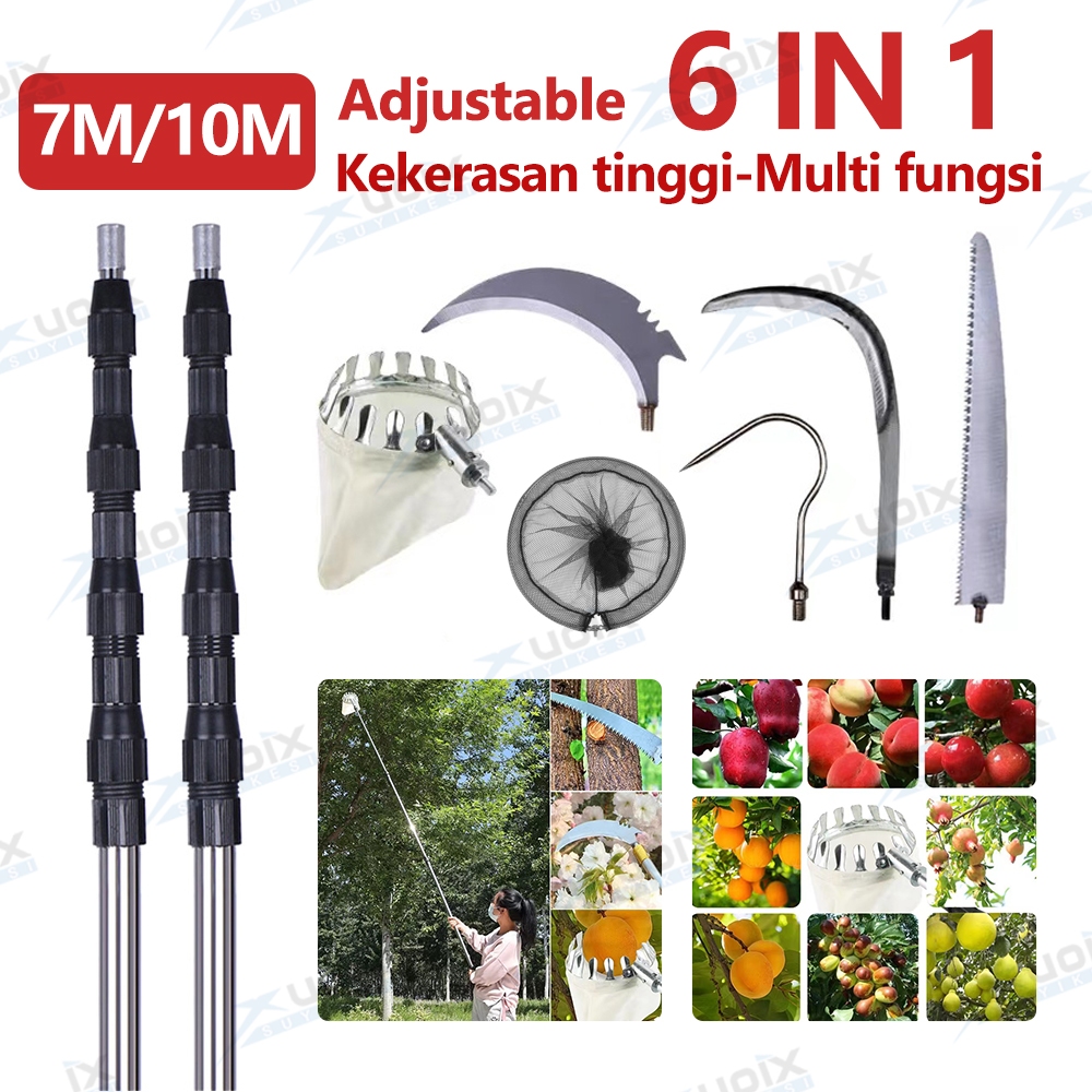 Jual Gardening Tools Tongkat Panjang Untuk Petik Buah metal fruit picker Alat Petik Buah Tongkat ...