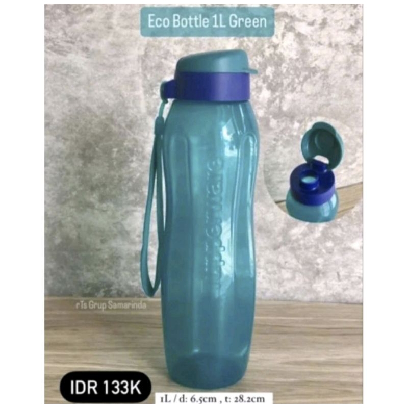 Jual Eco Bottle 1L Green Tupperware | Botol Minum 1L | Shopee Indonesia