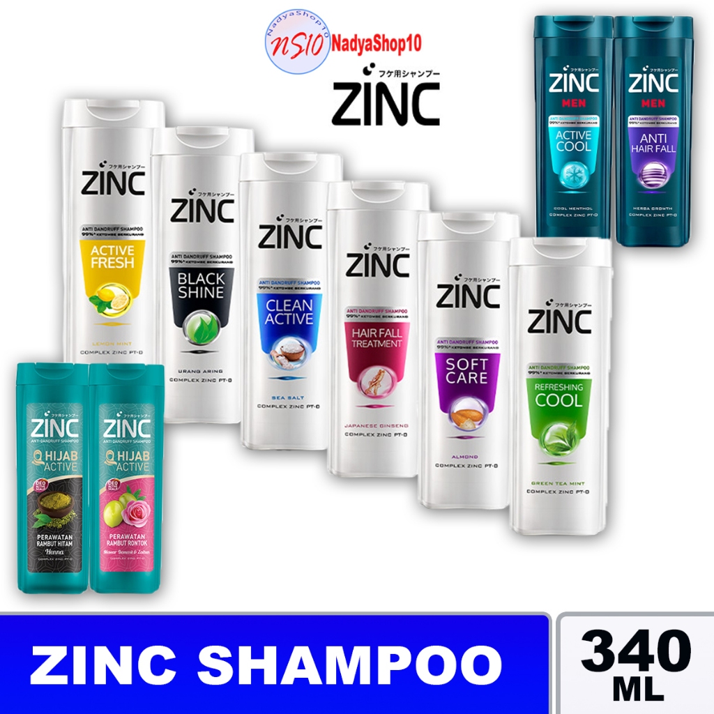 Jual ZINC Shampoo All Variant 340ml | Shopee Indonesia