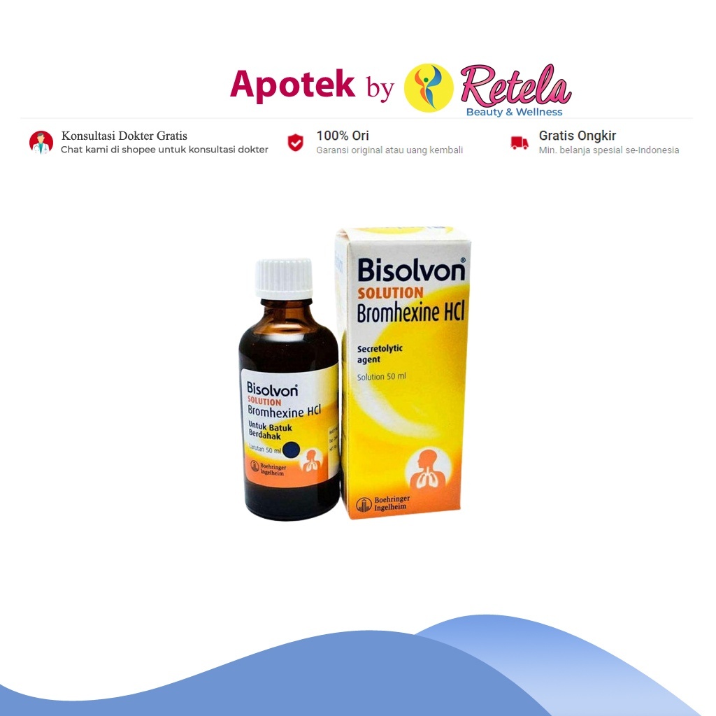 Jual BISOLVON SOLUTION 50ML | Shopee Indonesia