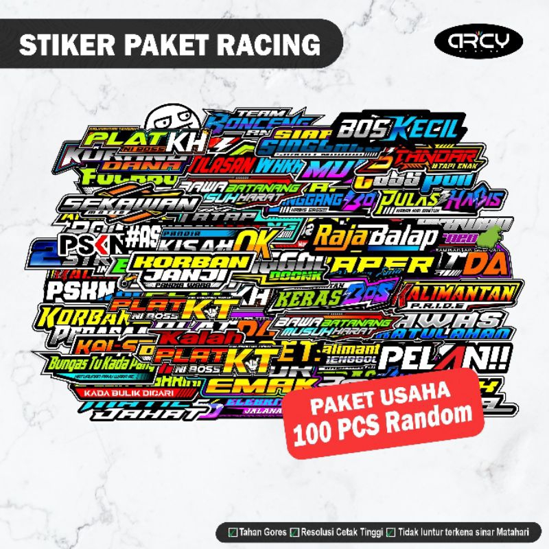 Jual Stiker Set Pack Sticker Viral Keren Paket Usaha 100pcs | Shopee ...