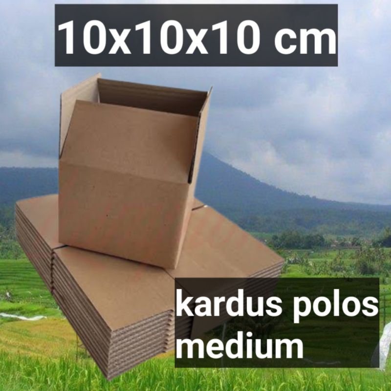 Jual kardus/box ukuran 10x10x10 cm 1ply | Shopee Indonesia