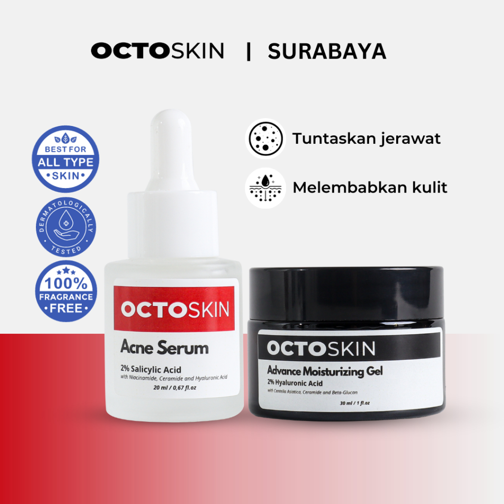 Jual (Ready Stok ) Octoskin Acne Set Basic (Acne Serum dan Moisturizer) | Shopee Indonesia