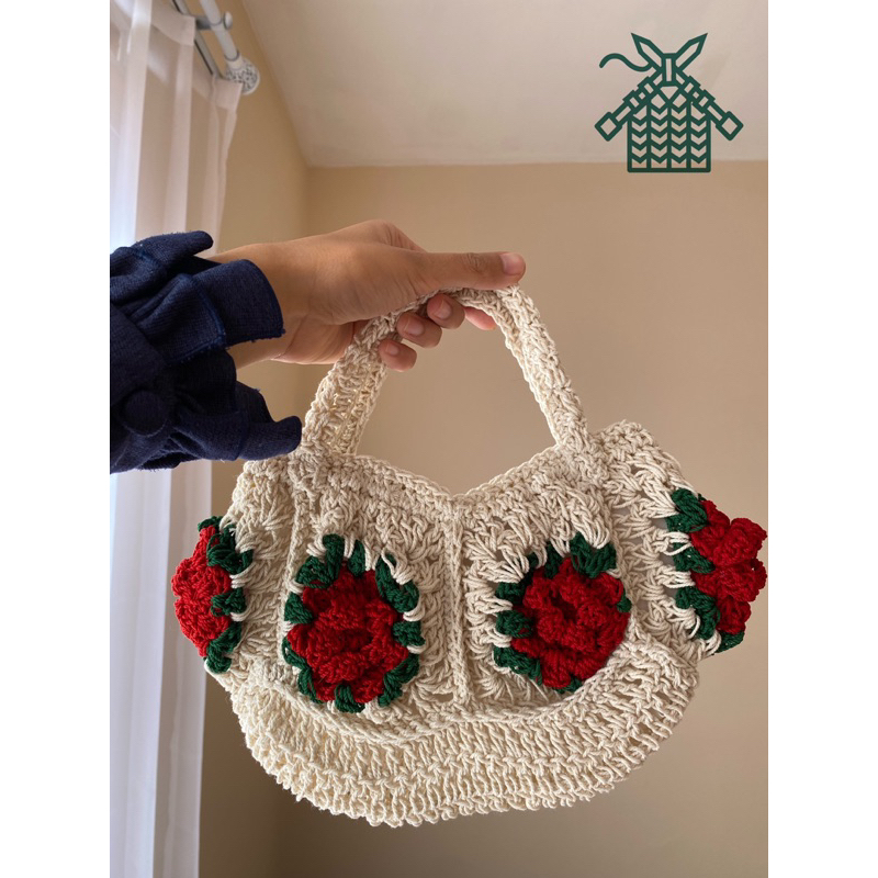 Jual tas jinjing rajut handmade murah / tas kondangan rajutan bandung ...
