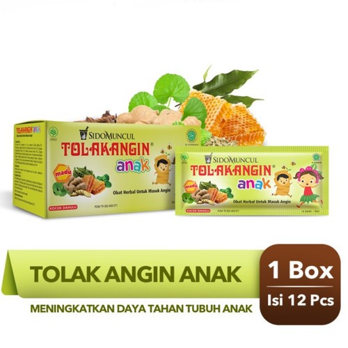 Jual Tolak Angin ANAK 1 Box 12 Sachets @ 10ml - Herbal Masuk Angin ...
