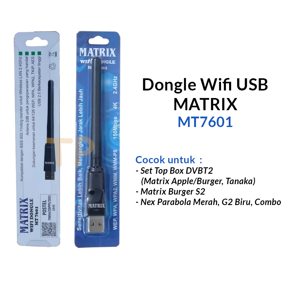 Jual Dongle Wifi MT 7601 Matrix Hitam - Untuk STB TV Digital Receiver ...