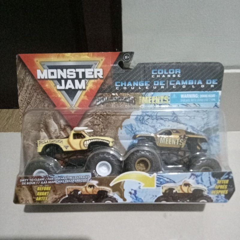 Jual bulldozer vs team meents monster jam skala 64 color change ...