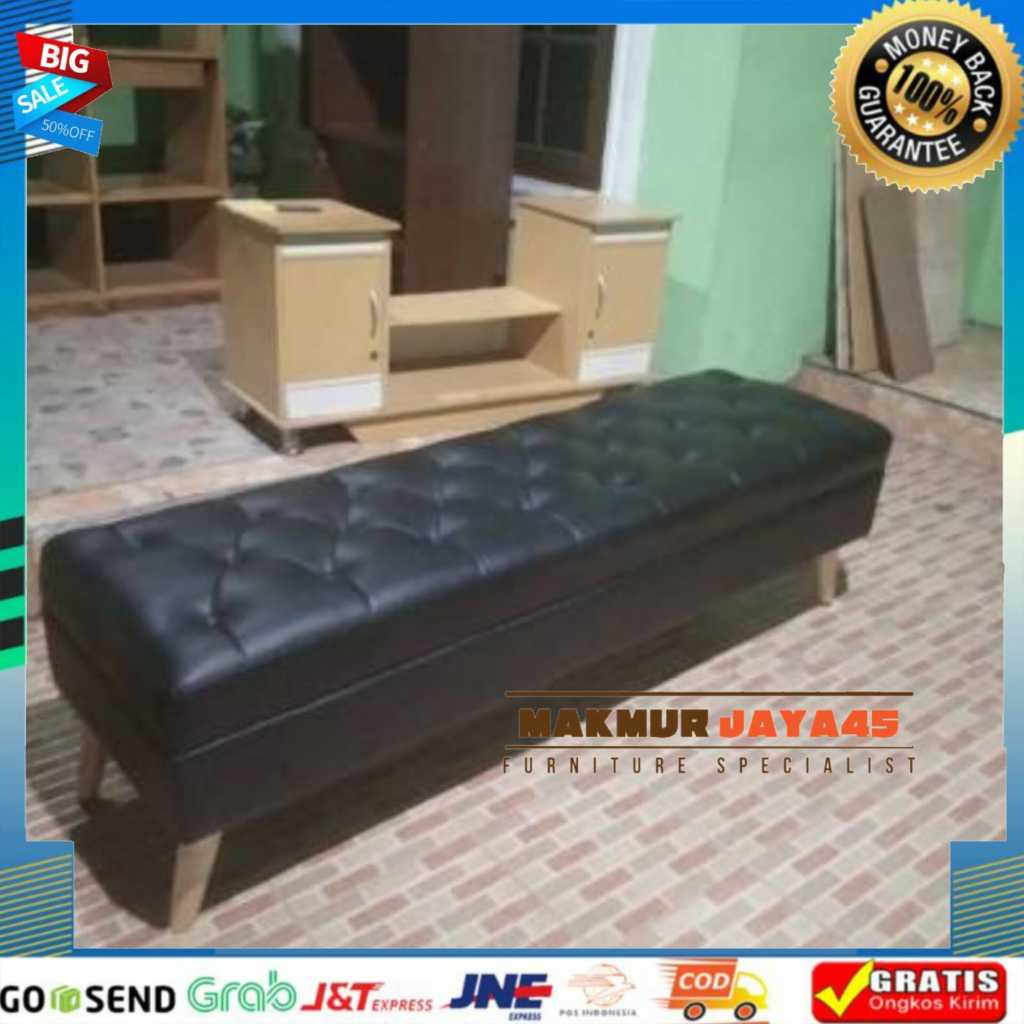 Jual 0SCAR KULIT - SOFA BENCH MINIMALIS / STOOL KULIT PANJANG / sofa ...