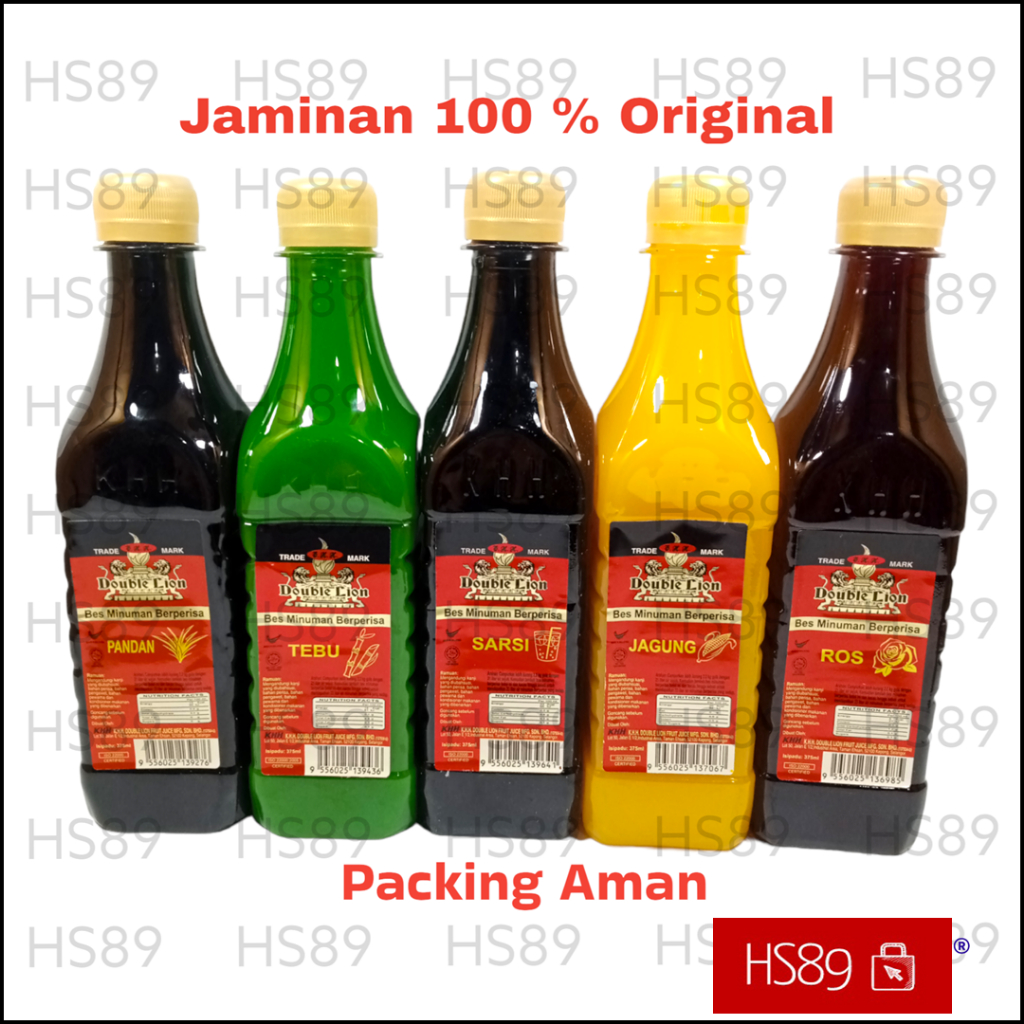 Jual Sirup Double Lion Rasa Tebu Pandan 375 ml SIRUP KECIL Asli ...