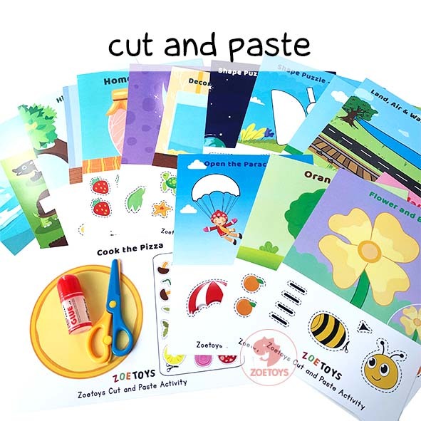 Jual Zoetoys Cut and Paste Activity 2 | Melatih Keterampilan Pra ...