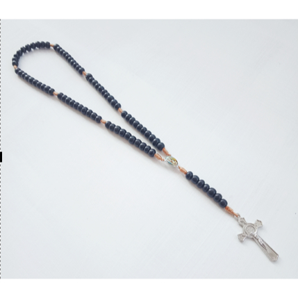 Jual kalung rosario 77 bapa kami katolik akrilik hitam | Shopee Indonesia