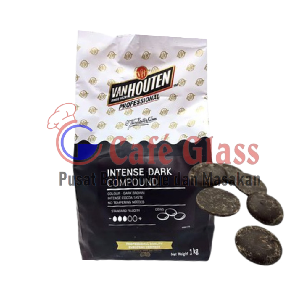 Jual Van Houten Chocolate Coins Intense Dark Compound /Cokelat Compound Repack | Shopee Indonesia