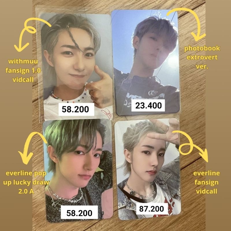 Jual Renjun ISTJ extrovert withmuu everline fansign vc pop up lucky draw | Shopee Indonesia