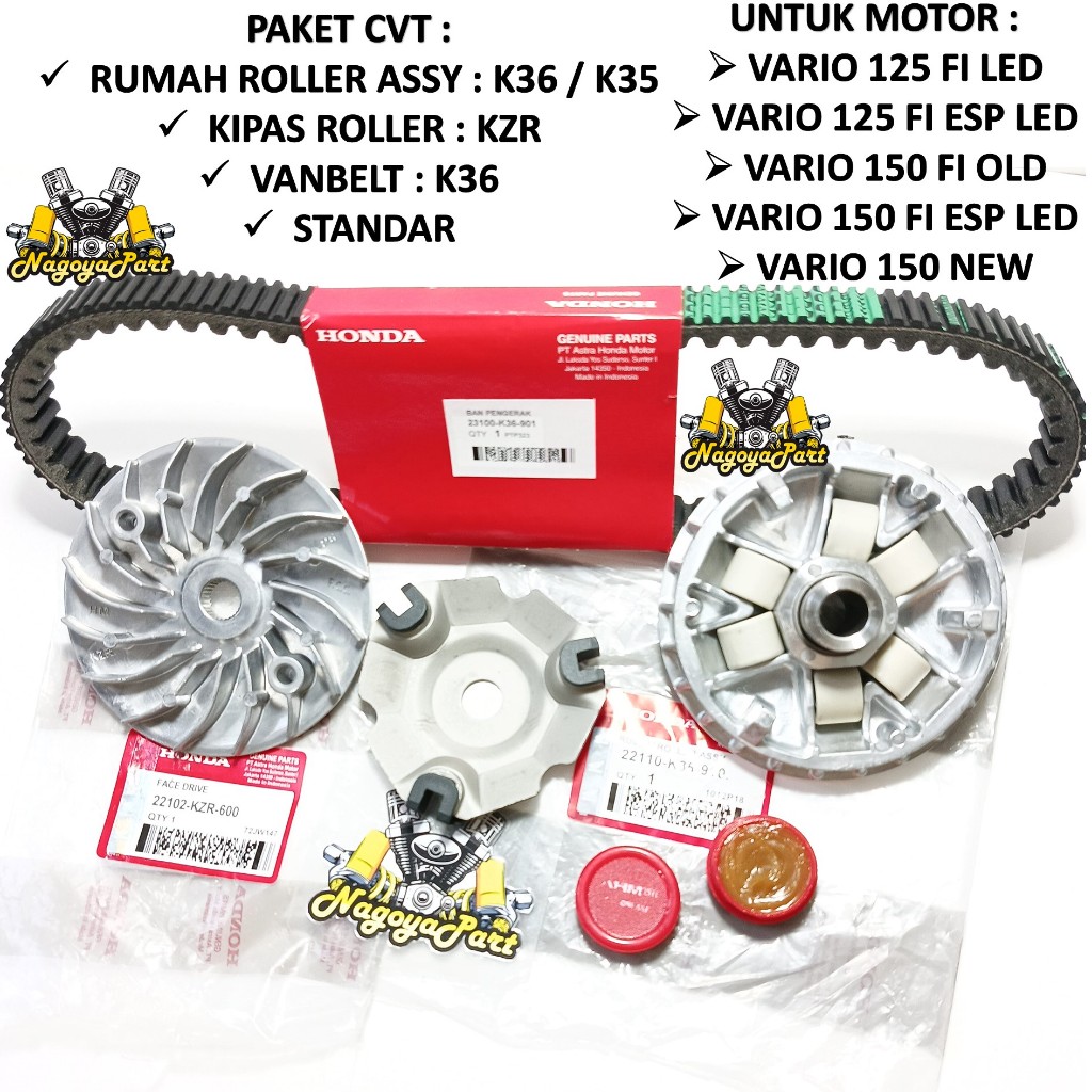 Jual Paket cVT Vanbelt + Rumah Roller assy + Kipas Rumah Roller Vario ... Jual Paket cVT Vanbelt + Rumah Roller assy + Kipas Rumah Roller Vario ...
