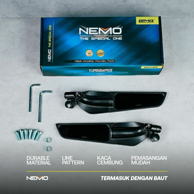 Jual SPION WINGLET NEMO 1367B-6 UNIVERSAL NMAX PCX ADV VARIO XMAX BEAT ...