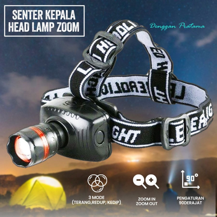 Jual Senter Kepala Zoom - High Power Zoom Headlamp Waterproof | Shopee ...