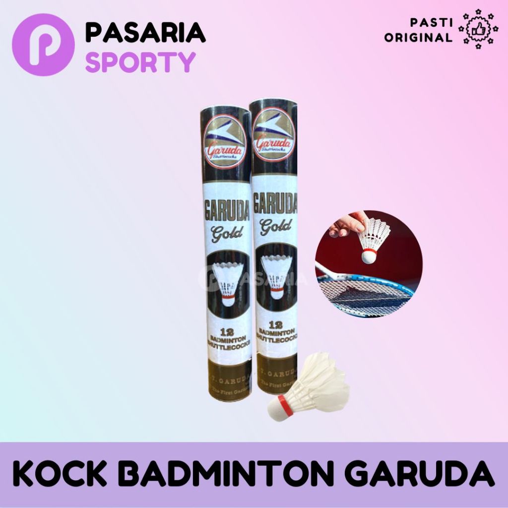 Jual KOK BADMINTON Shuttlecock Garuda Gold Putih Bola Bulu Tangkis ...