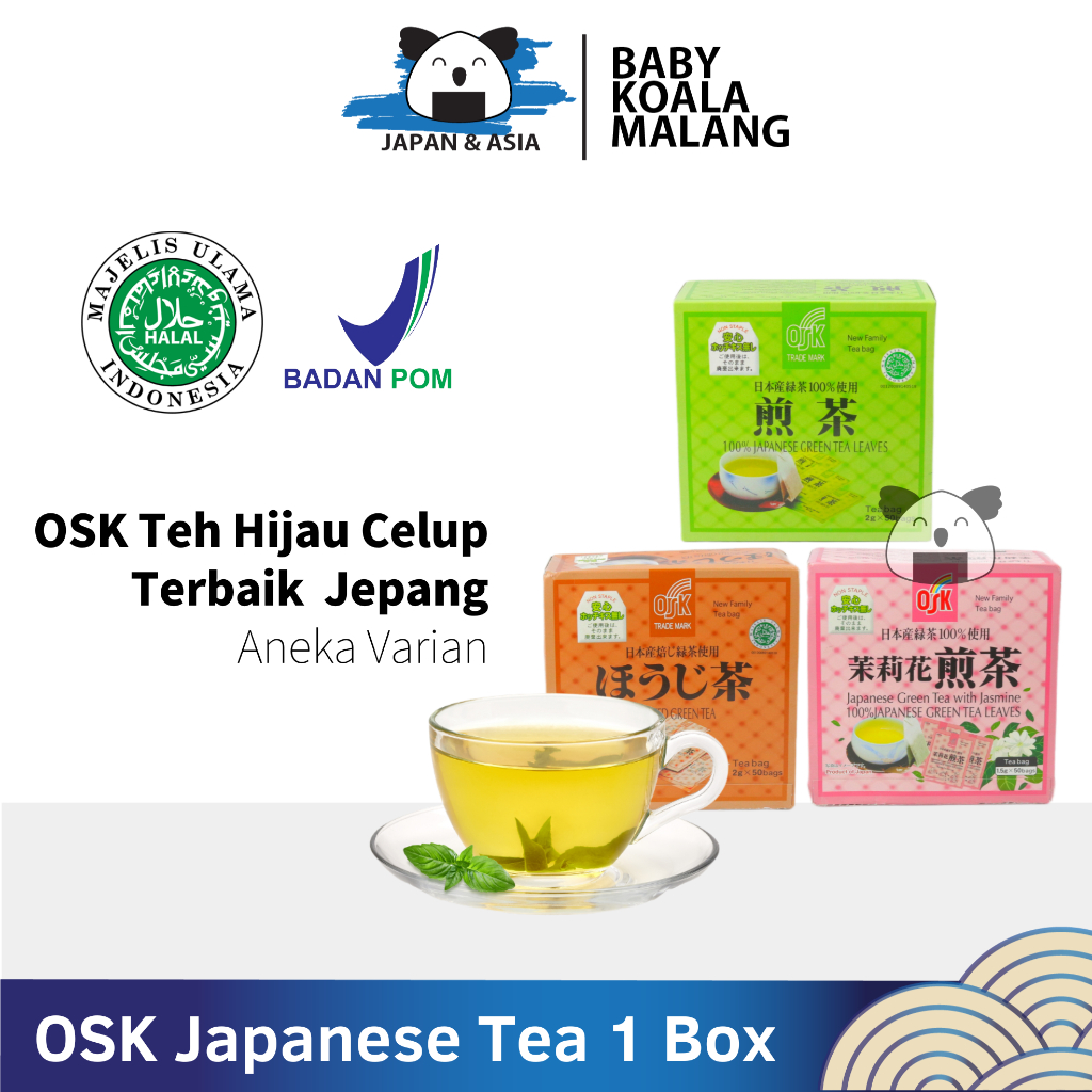 Jual OSK Teh Hijau Jepang Green Tea Sachet 50 Pcs Halal │ Greentea ...