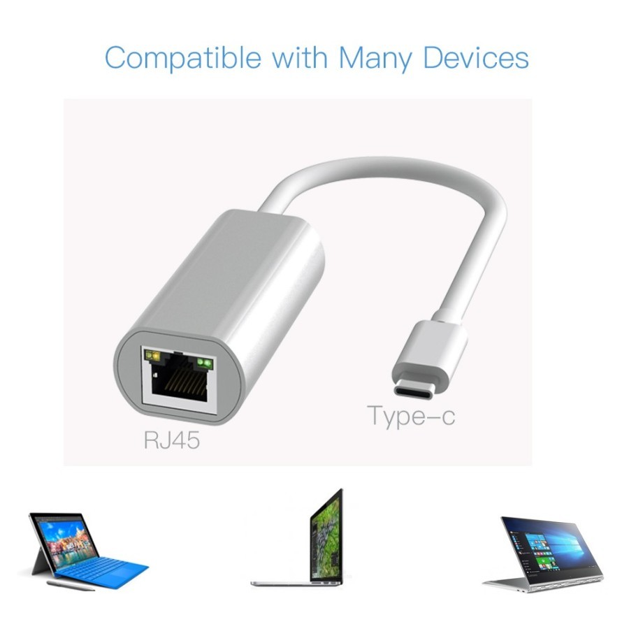 Jual USB Type C LAN Gigabit Fast Ethernet USB3.0 to LAN RJ45 Adapter | Shopee Indonesia