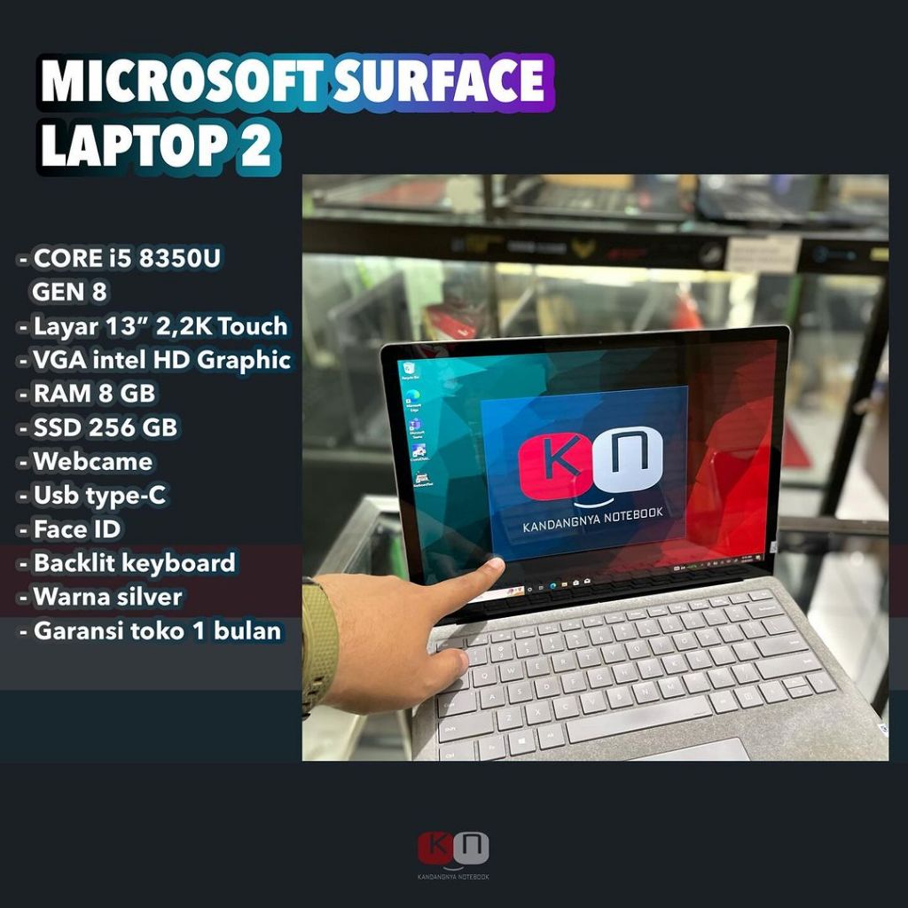 Jual Microsoft Surface Laptop2 Core i5-8350U Gen8 Ram 8GB Ssd 256GB ...