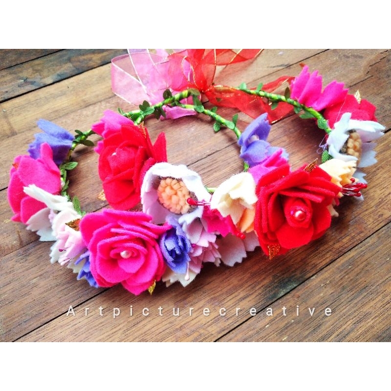 Jual Termurah flower crown bunga mawar elegan/flower crown pesta ...
