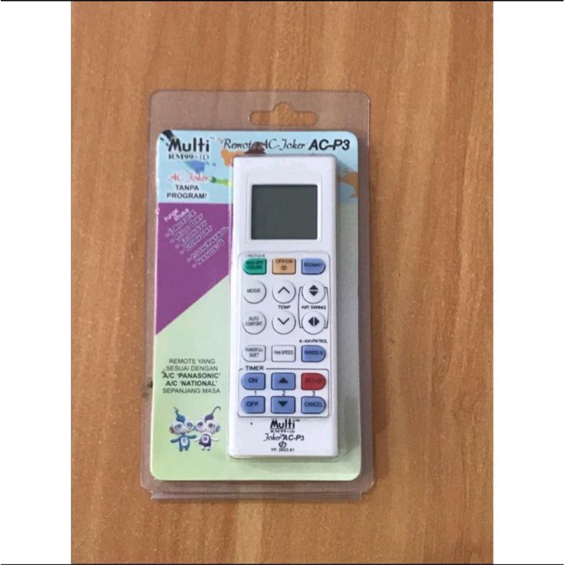 Jual JOKER REMOTE AC PANASONIC NATIONAL AC- P2/AC-P3 TANPA SETTING ...
