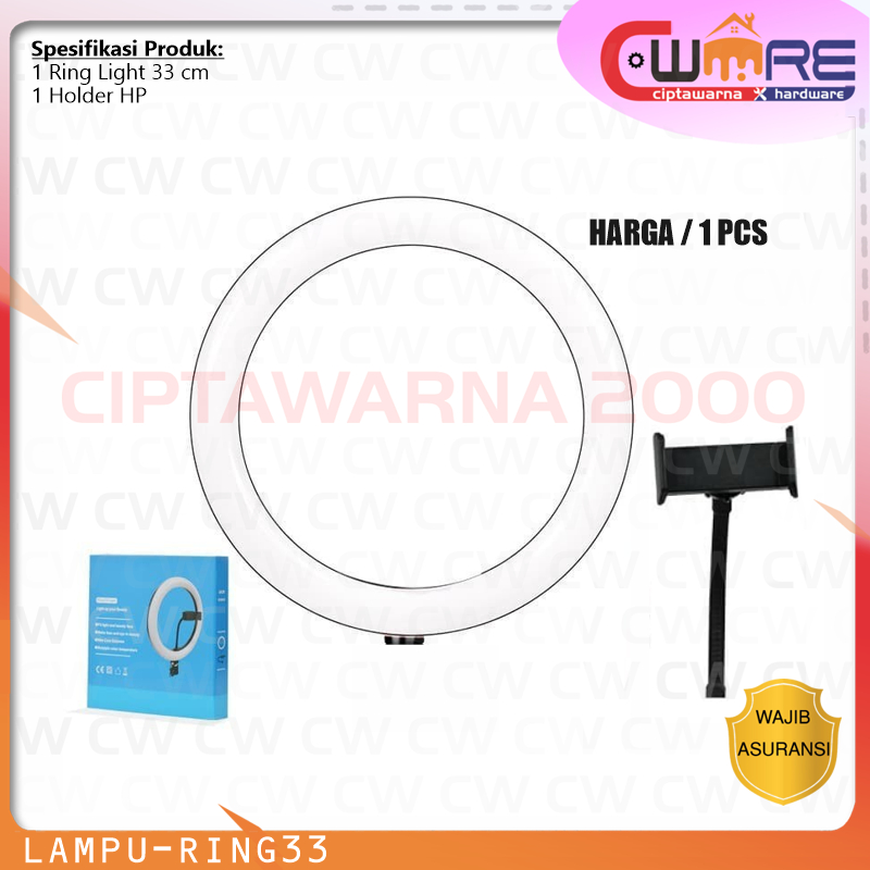 Jual Lampu ring light led 33cm 10inch ringlight selfie 3mode live ...