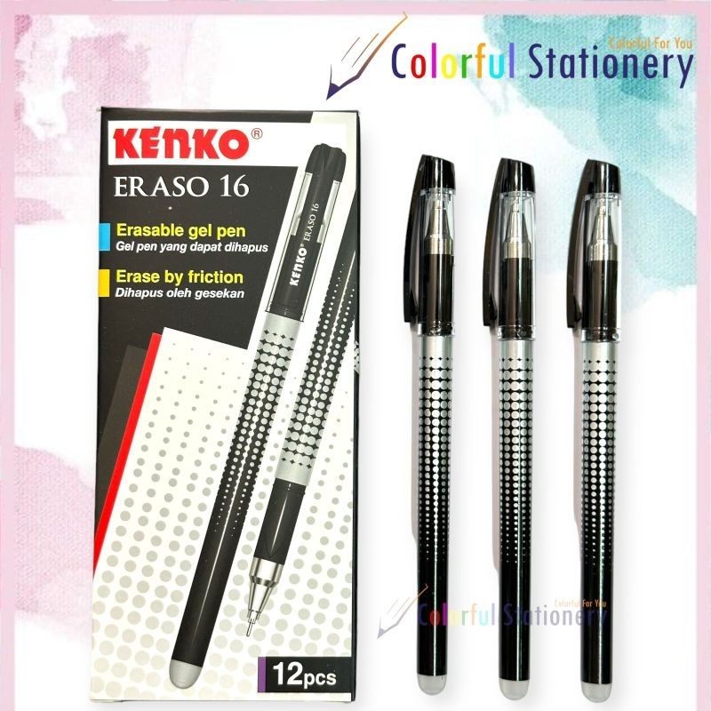Jual Pulpen / Ballpoint / Eraser Pen Kenko Eraso-16 (12 Pcs) | Shopee ...