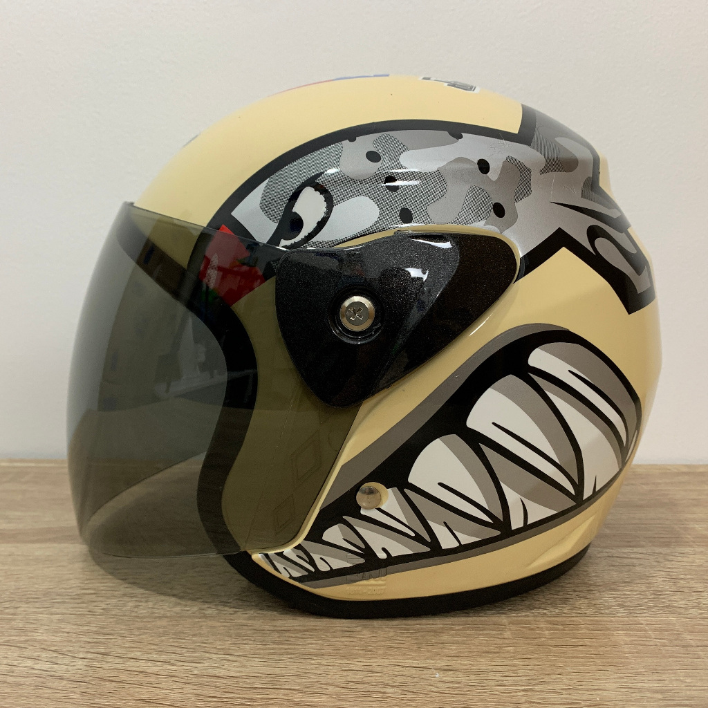 Jual Helm Nuvo Bullet Cream Glossy - BXP - Helem SNI Dewasa Polos Solid ...