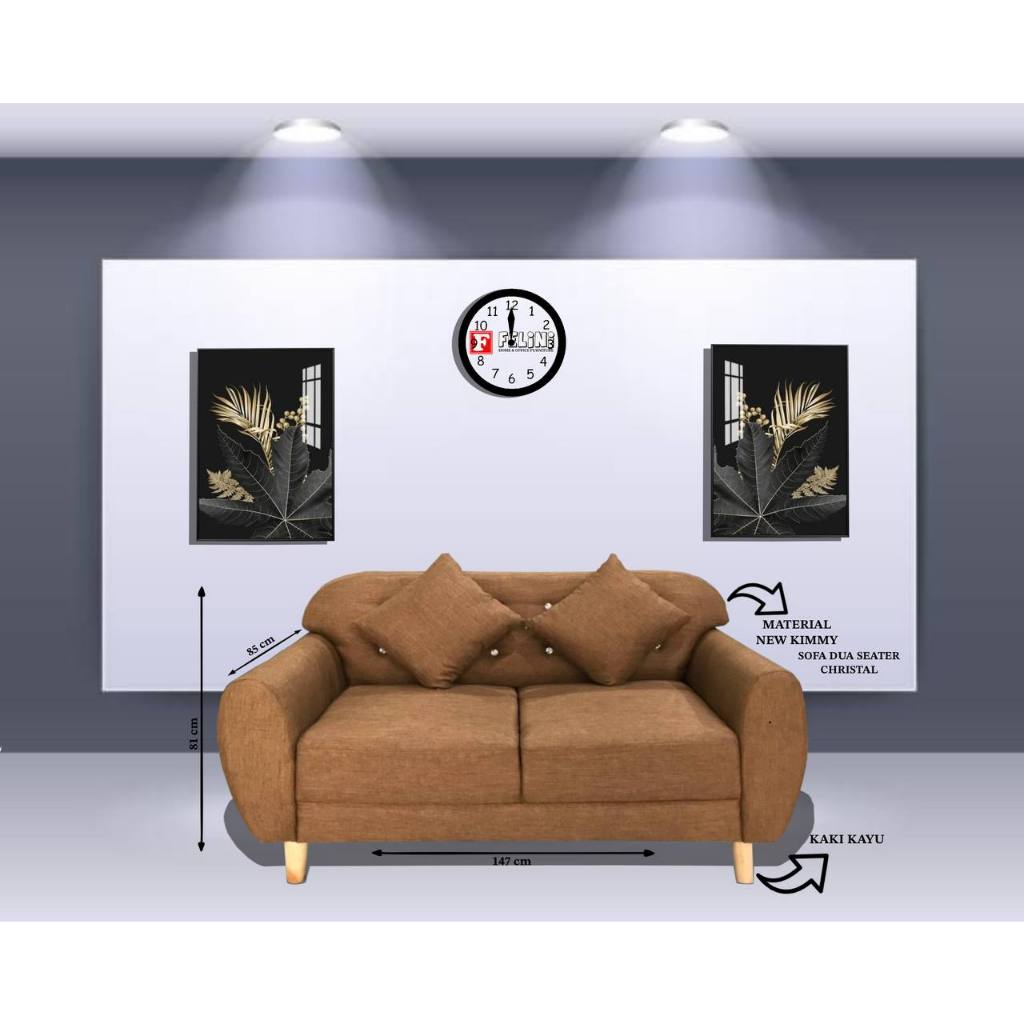 Jual Sofa Modern Elegant Nyaman Felini Furniture || SOFA DUA SEATER ...