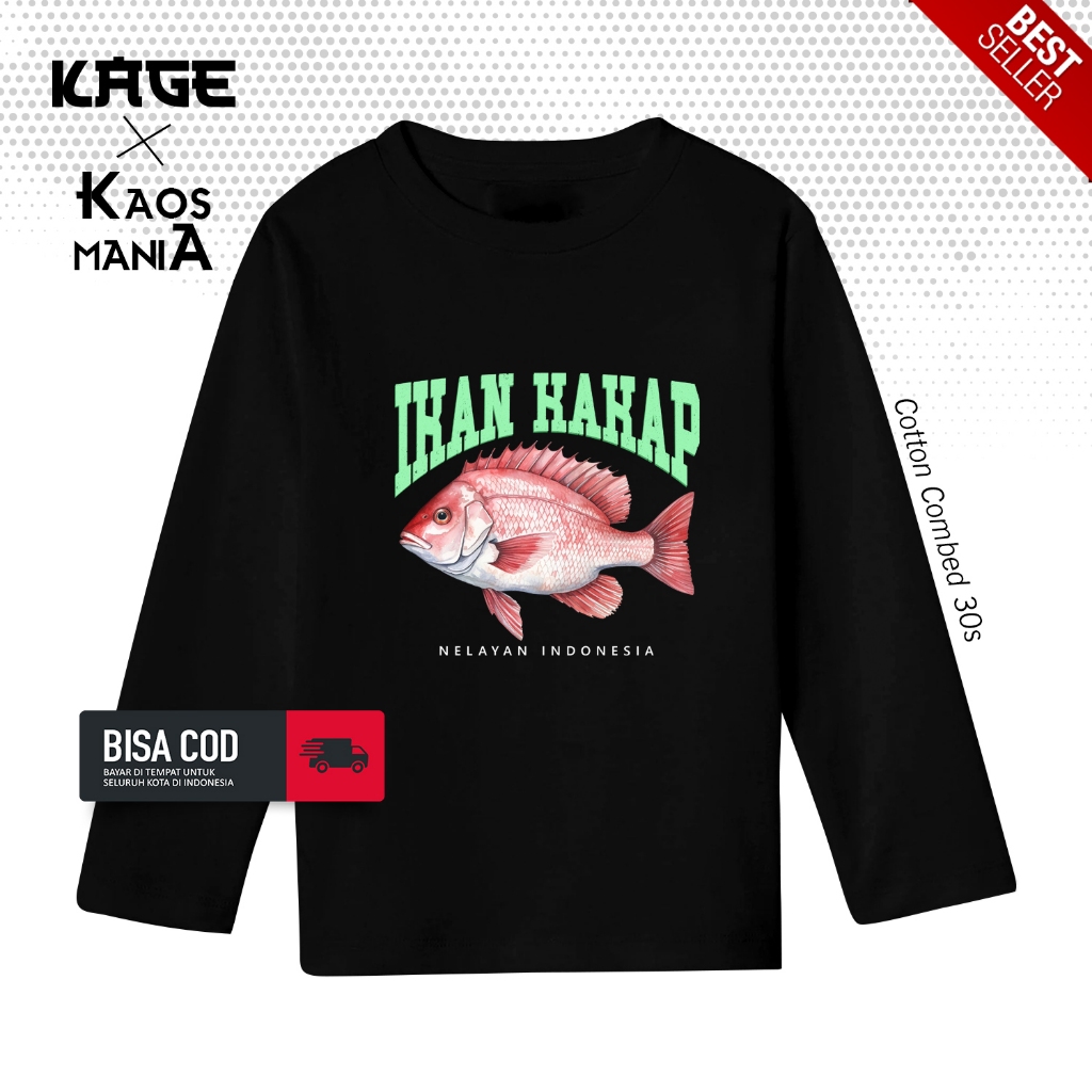 Jual Baju Kaos IKAN KAKAP INDONESIA Lengan Panjang - Kaos Komunitas ...