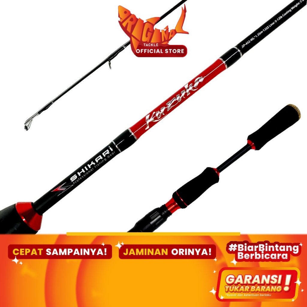 Jual Joran Spinning Shikari Kuzuka Carbon Solid JS 120cm 135cm 150cm ...