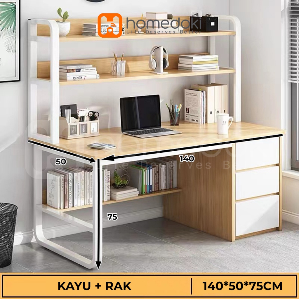 Jual Homedoki Meja Kantor / Meja Komputer / Meja Kerja Minimalis / 120cm Meja Belajar / Meja ...