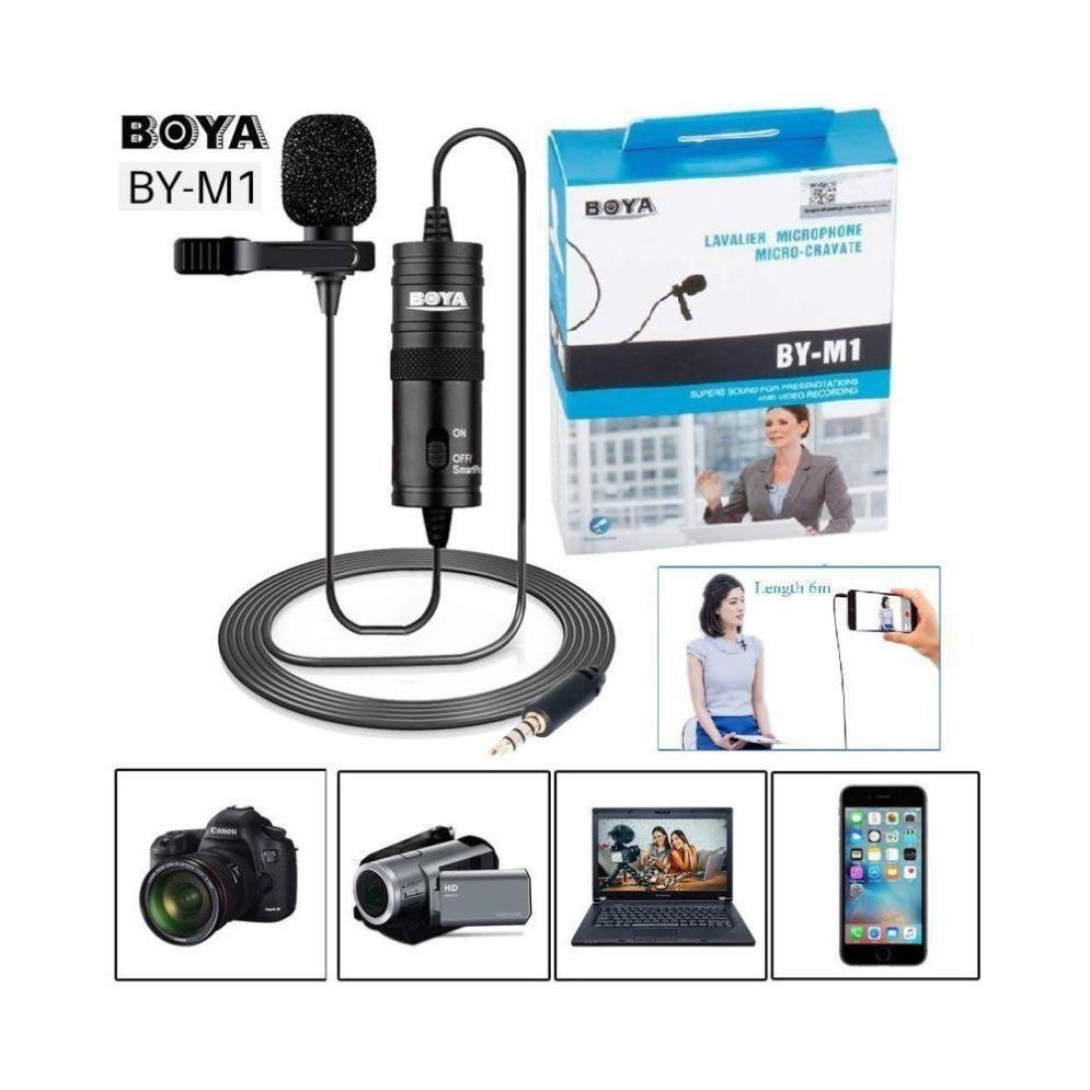 Jual Boya Microphone Mic BOYA BY-M1 MM1 Shotgun M1-DM DUAL Mic Clip On ...